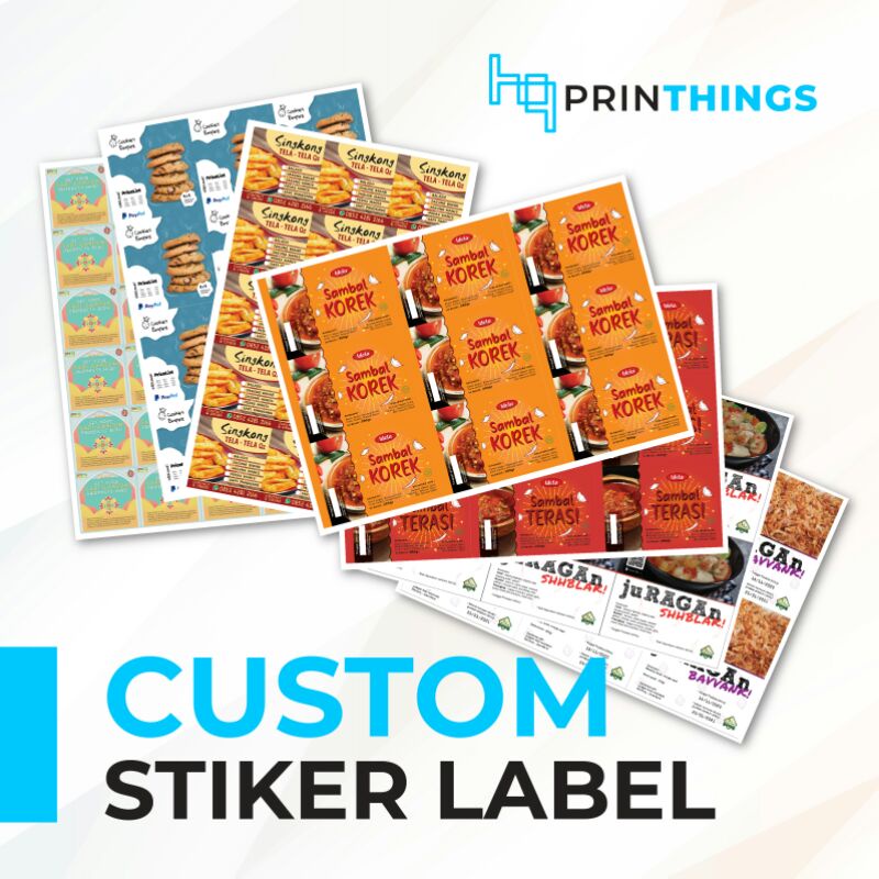 Jual Cetak Stiker Label / Kemasan Produk CUSTOM | HQ Premium Sticker ...