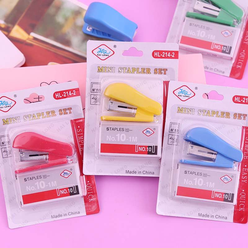 Jual Stapler mini Set stapler portabel kecil | Shopee Indonesia
