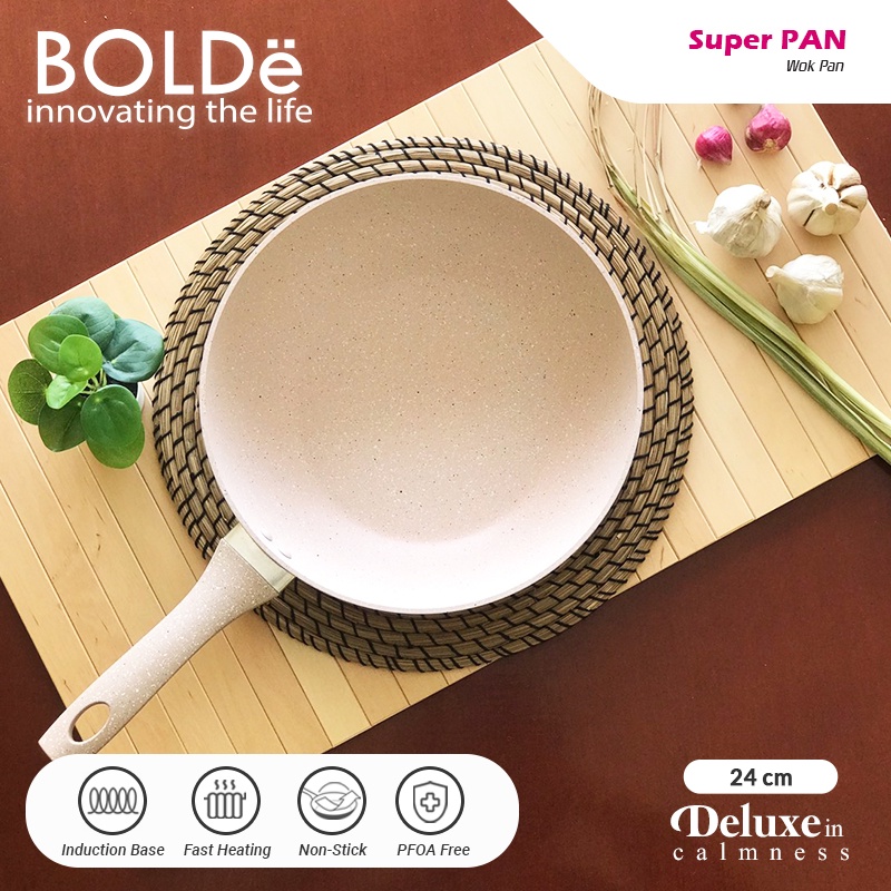 Jual BOLDe Panci / Super Pan Wok Granite Beige 24 cm | Shopee Indonesia