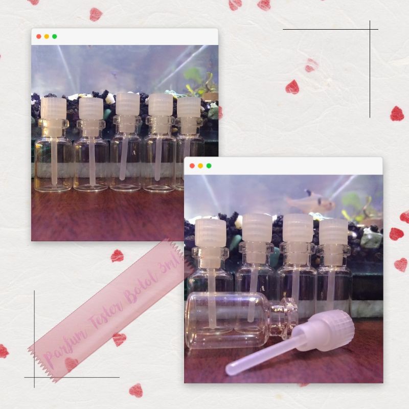 Jual Botol tester 3ml (TAMBAHKAN BUBBLE WARP AGAR LEBIH AMAN) | Shopee ...