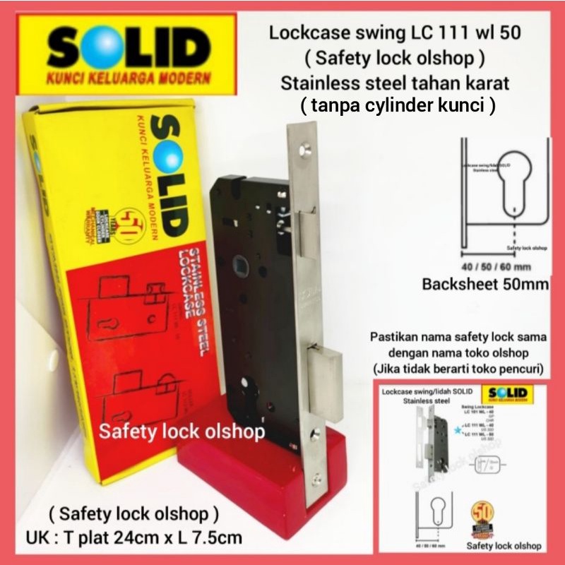 Jual Lockcase swing LC 111 wl 50 SOLID only | Shopee Indonesia