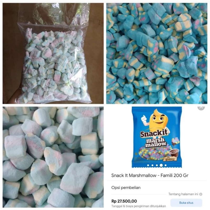 Jual Marshmallow snack it Repack Ukuran 500 Gram | Shopee Indonesia