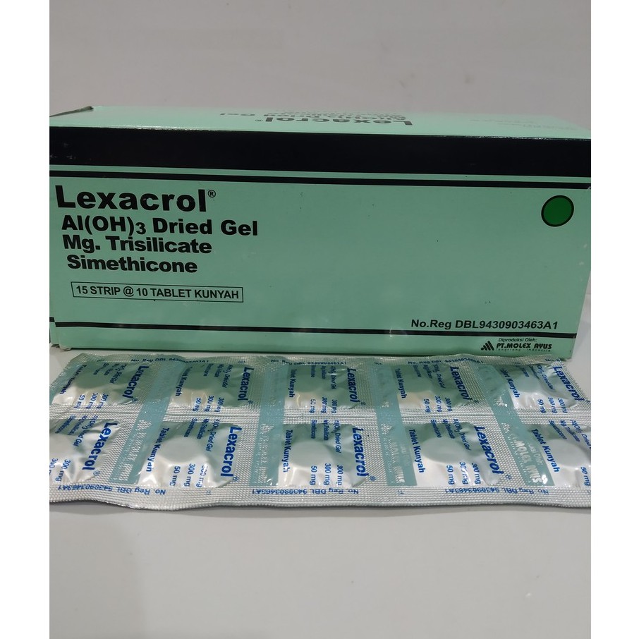 Jual Lexacrol Obat Antasida Lambung strip isi 10 Tablet | Shopee Indonesia