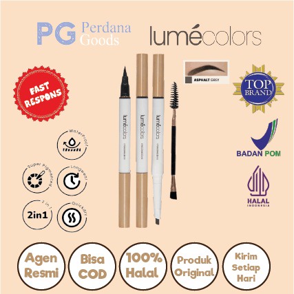 Jual LUMECOLORS EYEBROW EYECONIC DUO 2 IN 1 EYEBROW PENCIL & EYELINER ...