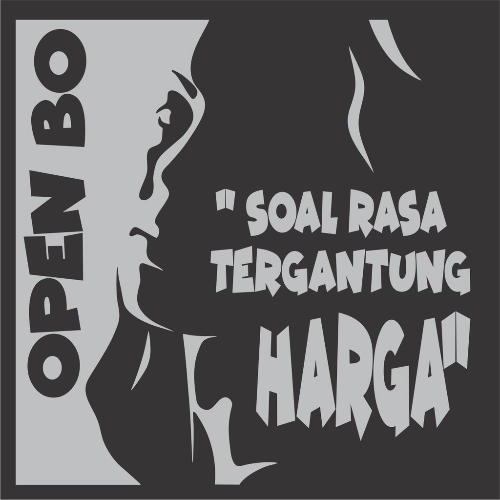 Jual stiker open bo stiker siluet wajah untuk motor cutting sticker ...