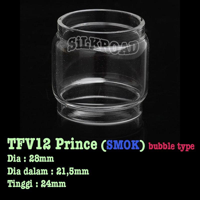 Jual Vaporizer > tfv12 prince smok glass pyrex kaca vape vapor bubble | Shopee Indonesia