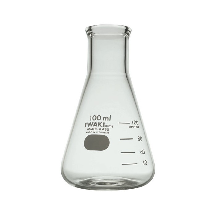 Jual ERLENMEYER FLASK 100mL. Labu Erlenmeyer. IWAKI | Shopee Indonesia