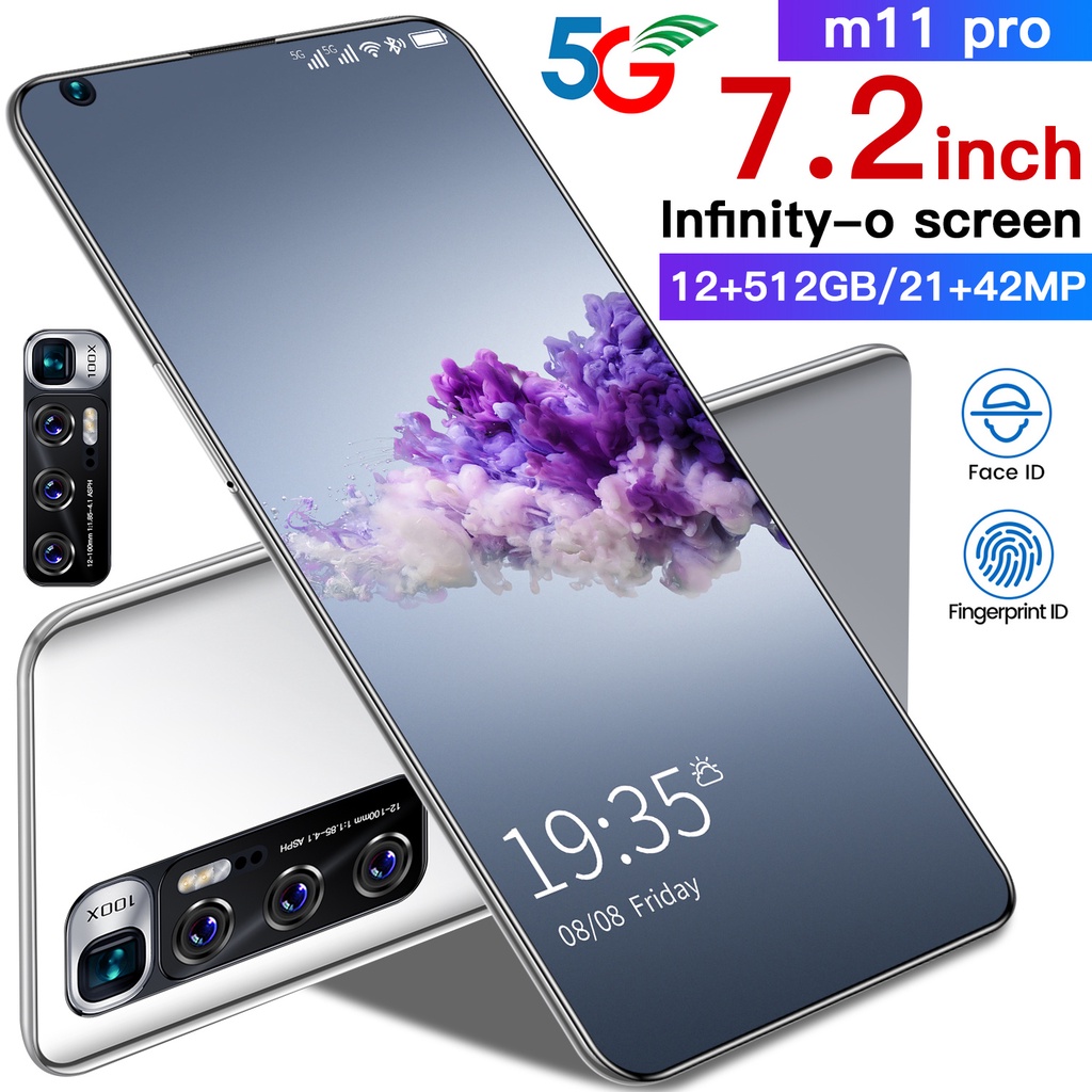 Jual Promo M11 Pro RAM 12 GB+512 GB ROM M11 Pro Handphone 7.2 inci 5G ...