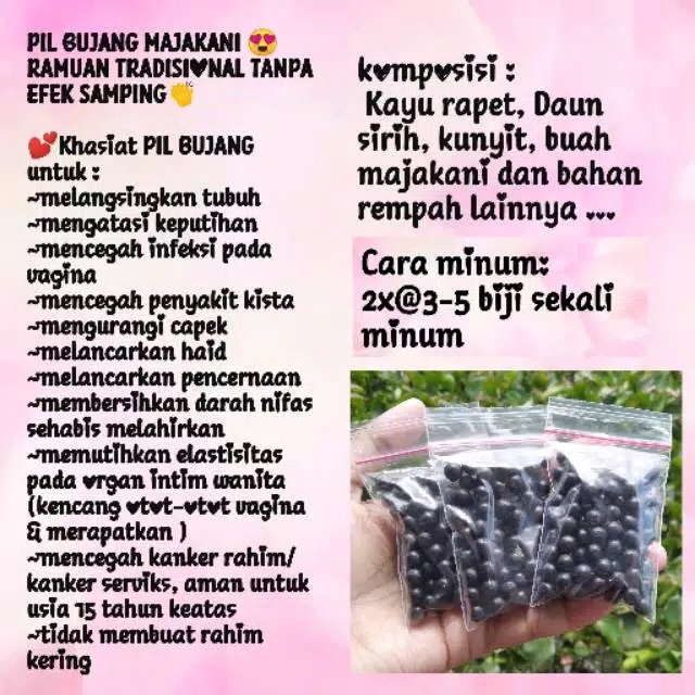 Jual PIL PINANG MUDA/PIL KEMBALI PERAWAN/PIL ANTI PELAKOR | Shopee ...