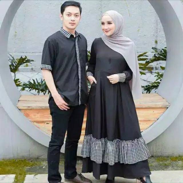 Jual Gamis couple Iranada - gamis couple pasangan - sarimbit suami istri - couple muslim ...
