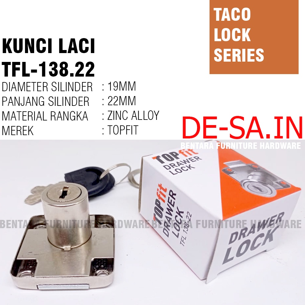 Jual Huben HL-138 / 22 MM Kunci Laci Padat Huben Lock HL-138.22 Drawer ...