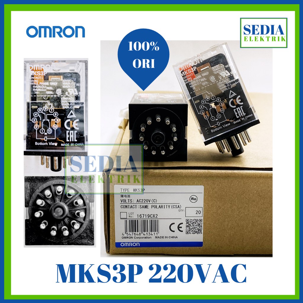 Jual Relay Omron MKS3P-220VAC MKS3P 220VAC | Shopee Indonesia