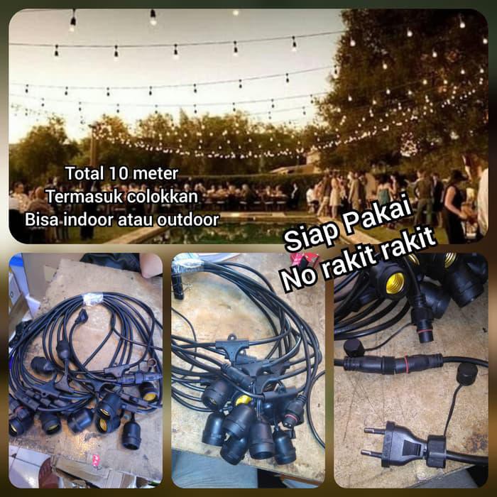 Jual 10 Meter 10Meter 10M Kabel Fitting Fiting Lampu Gantung Outdoor Hias | Shopee Indonesia