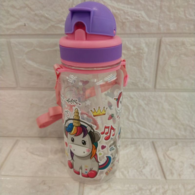 Jual Botol minum karakter BPA FREE kapasitas 350ml / tali panjang ...