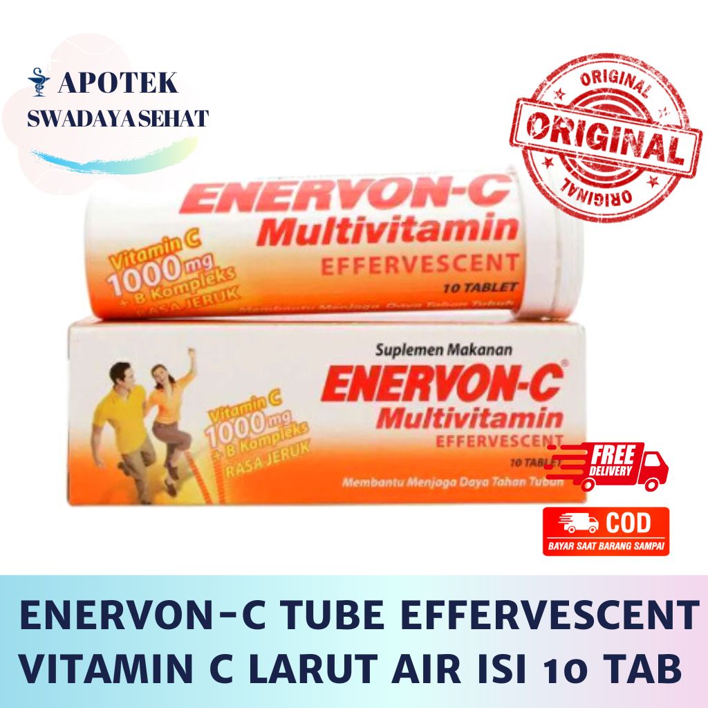 Jual ENERVON-C TUBE EFFERVESCENT Isi 10 Tablet Larut Air Vitamin C ...