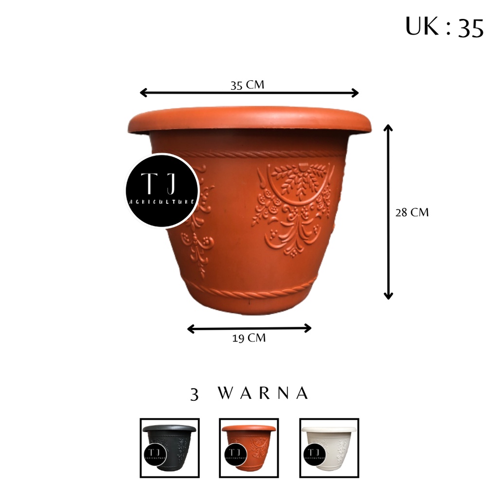 Jual Pot Flora Uk 35 Citra Jaya Palstik (CJP) | Pot Tanaman Motif Bunga ...