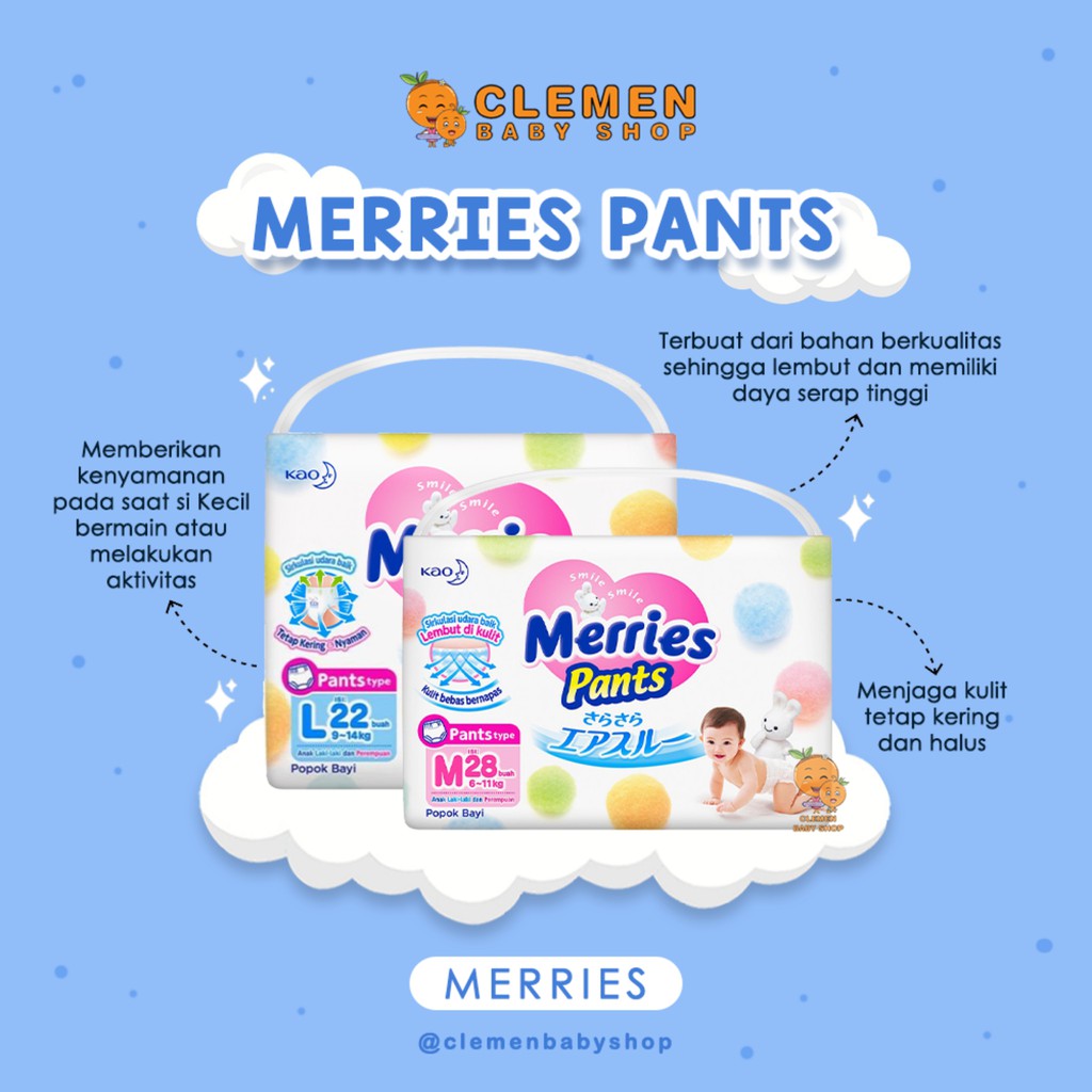 Jual Merries Premium Popok Bayi Celana | Shopee Indonesia