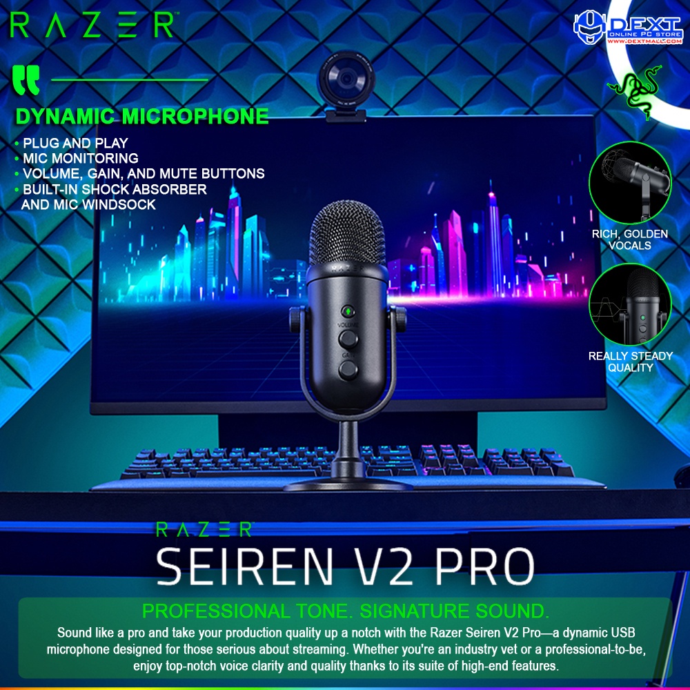 Jual Razer Seiren V2 Pro Dynamic USB Microphone | Shopee Indonesia