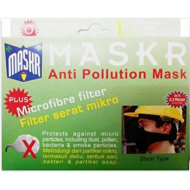 Jual ORIGINAL Masker Micro Fiber MASKR Pendek SHORT Anti Debu Asap ...