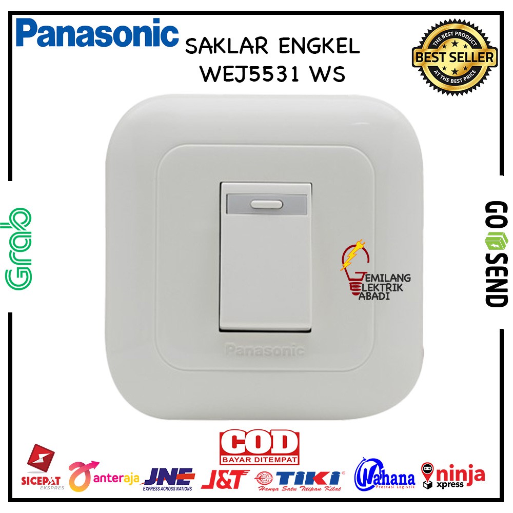 Jual SAKLAR MINIMALIS ENGKEL / SINGLE 1GANG 1WAY WEJ5531 WS PANASONIC ...