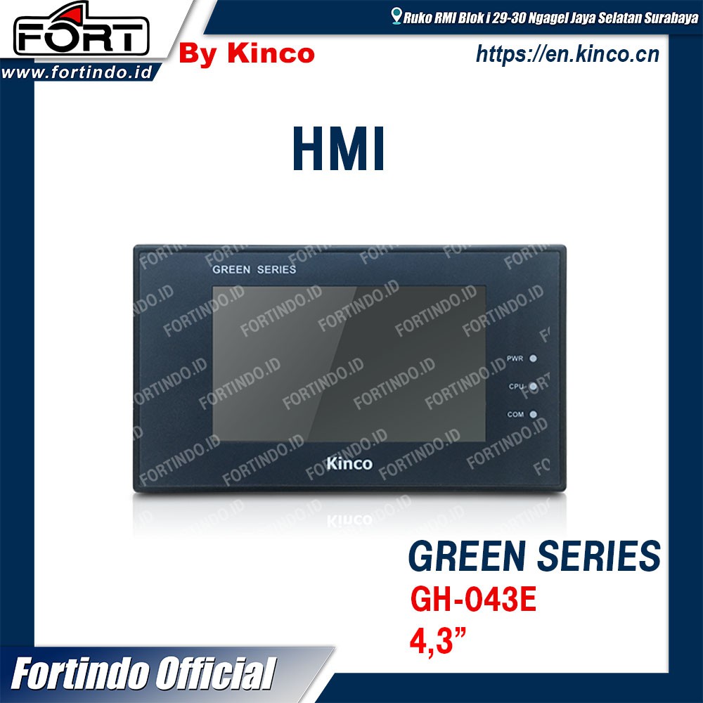 Jual HMI Green Series GH043-E 4,3inch MERK FORT BY KINCO Bergaransi ...