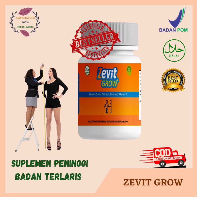 Jual Zevit grow peninggi badan ori/zevit grow anak/zevit grow susu/zevit grow sachet /zevit grow ...