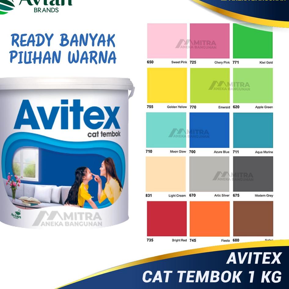 Jual Sekarang Meriah AVITEX CAT TEMBOK 1 KG / CAT DINDING AVIAN / CAT ...