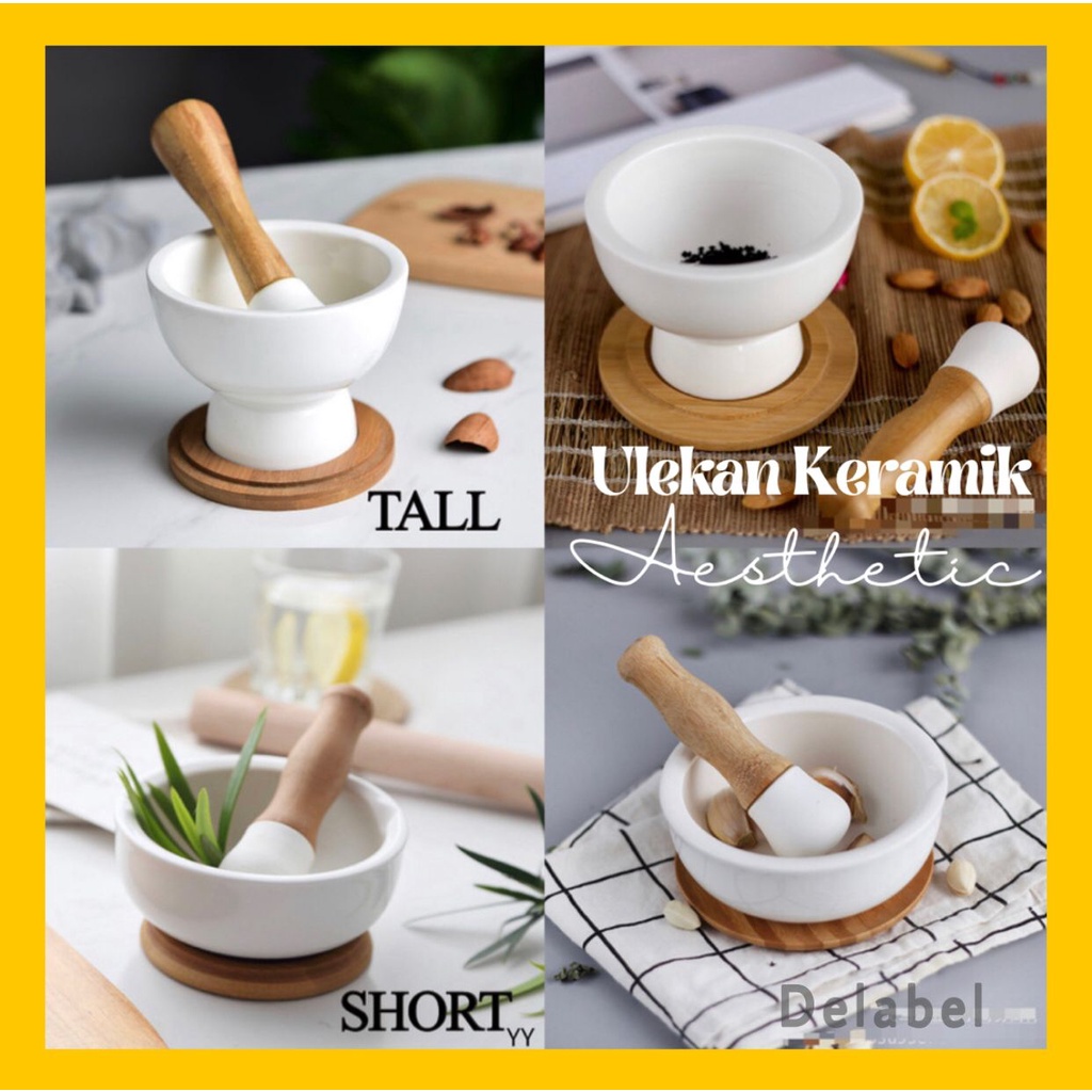 Jual Ulekan Cobek Alu Estetic Nordic Style Bahan Keramik Ceramic Pestle ...