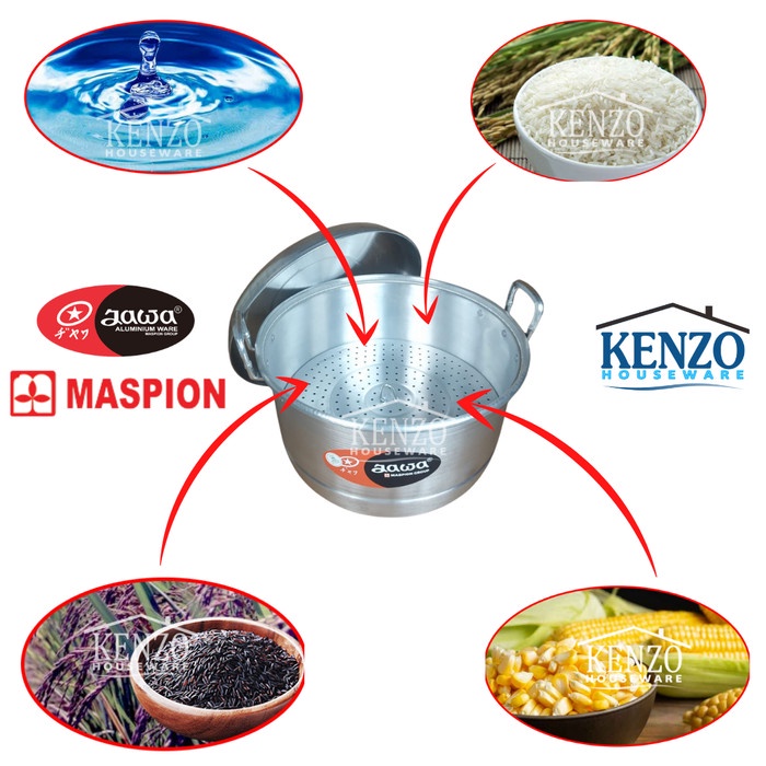 Jual Panci Kukus Langseng 30 33 36 CM Kukusan Dandang Alumunium Besar ...