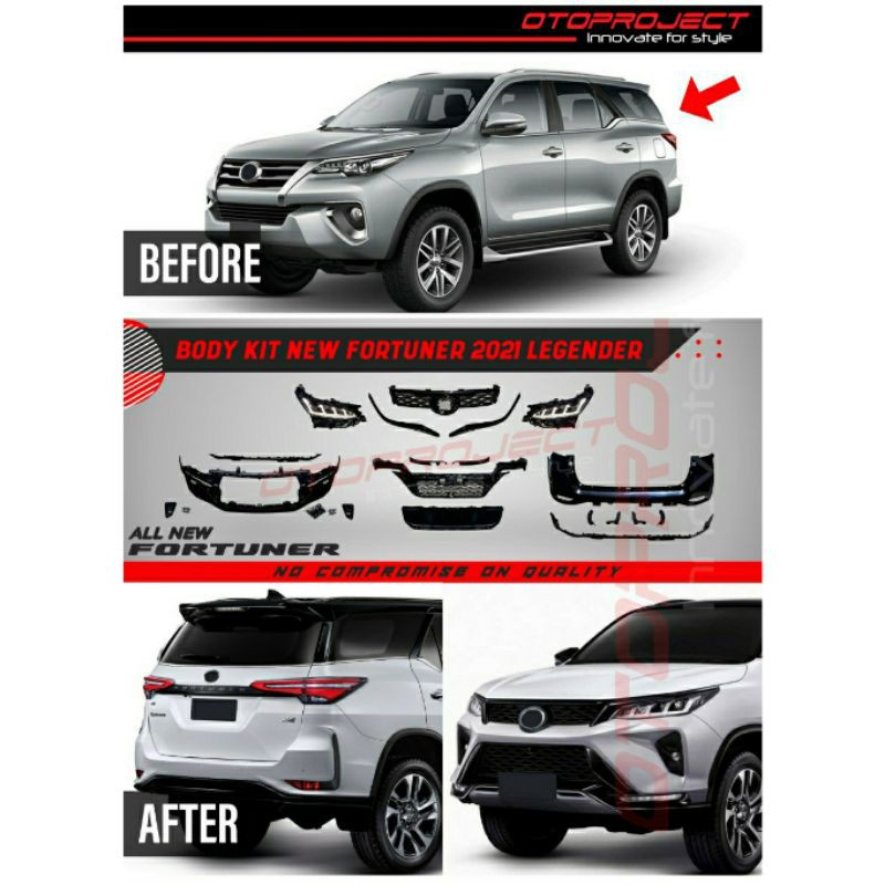 Jual Bodykit Toyota All New Fortuner Legender Upgrade Body Kit All New ...
