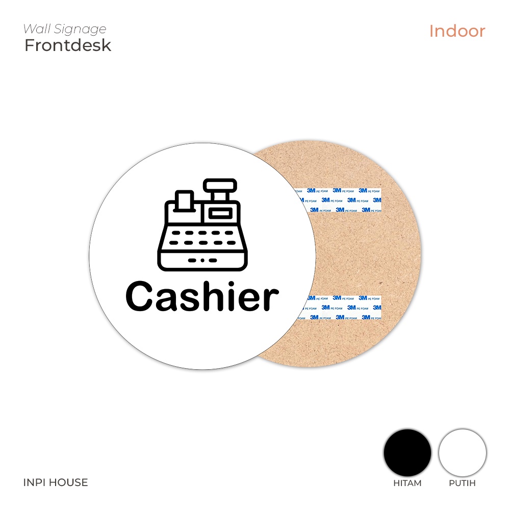 Jual cashier sign system - papan tanda kasir cashier - Hitam Putih ...