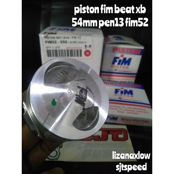 Jual Piston fim beat xb 54 mm pen13 fim52 bore up beat110 scoopy ...
