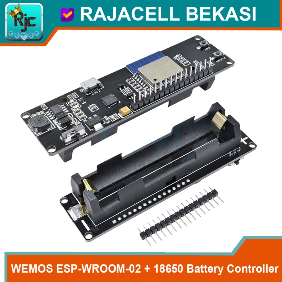 Jual Wemos ESP Wroom-02 ESP8266 Development Board +18650 Battery ...