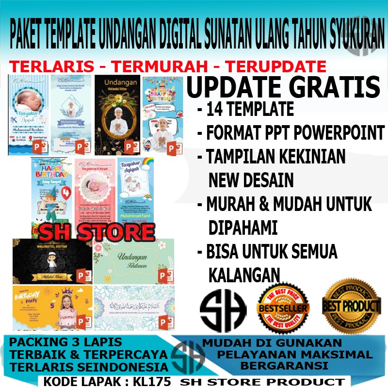 Jual Paket Template Desain Model Terbaru Undangan Digital Ulang Tahun ...