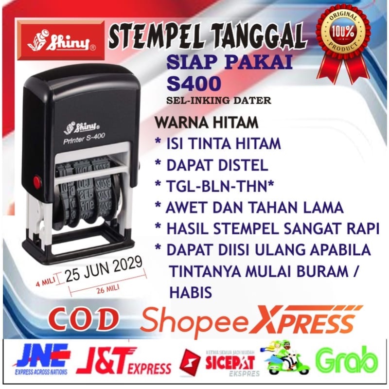 Jual SETEMPEL STEMPEL CAP TANGGAL KANTOR TOKO SHINY RETURE EXPIRED DATE ...