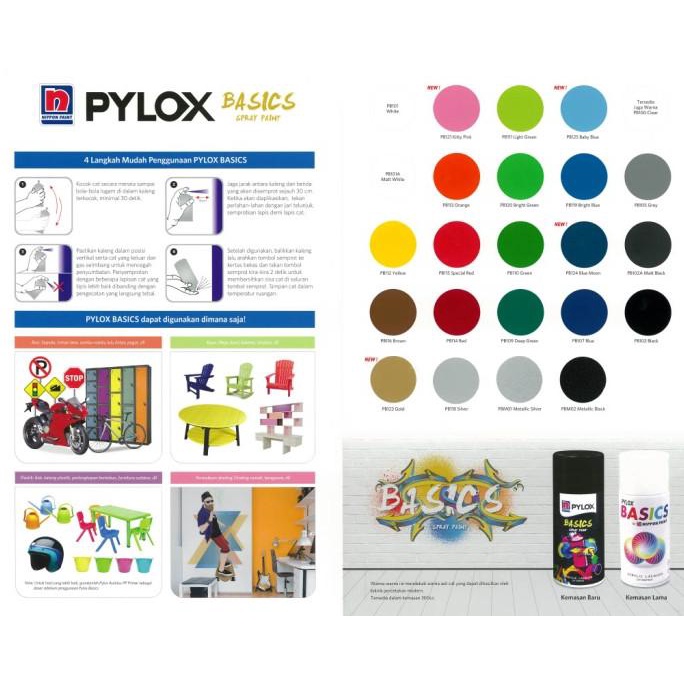 Jual Pylox Pyloc Pilox Piloc Pilok Cat Semprot Spray Nippon Paint Basics | Shopee Indonesia