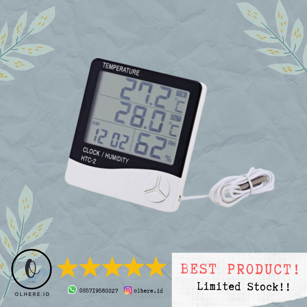 Jual Alat cek digital temperatur suhu kelembapan humidity ruangan with ...