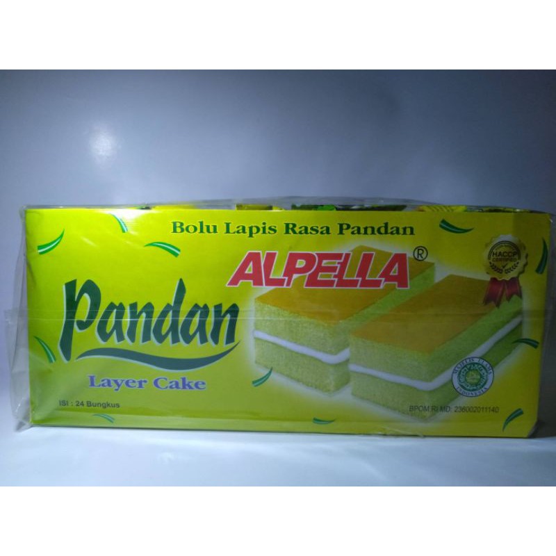 Jual [BISA COD] Alpella Bolu Lapis Rasa Pandan Kotak Instan Halal isi ...