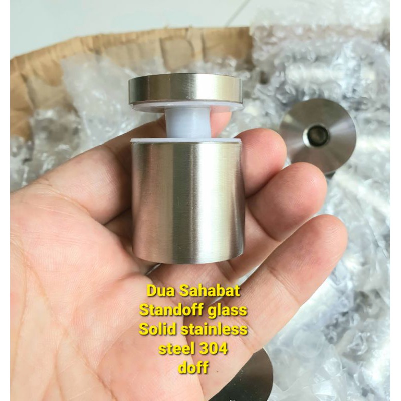 Jual pin glass doff pen kaca braket baut braket jepit stainless steel ...