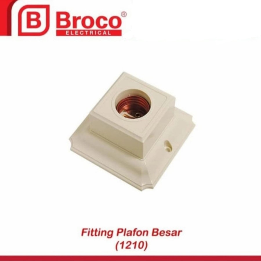 Jual Fitting Tempel Plafon Segi Empat Broco 1210 Fiting Segi Lampu E27 ...