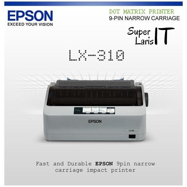 Jual PRINTER KASIR EPSON LX310/LX-310 DOT MATRIX KERTAS 2/3 PLY USB ...