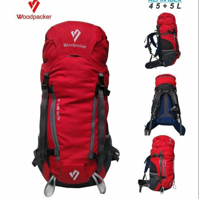 Jual Tas gunung carrier woodpacker alpin bex 45+5L up 50L / Gratis ...