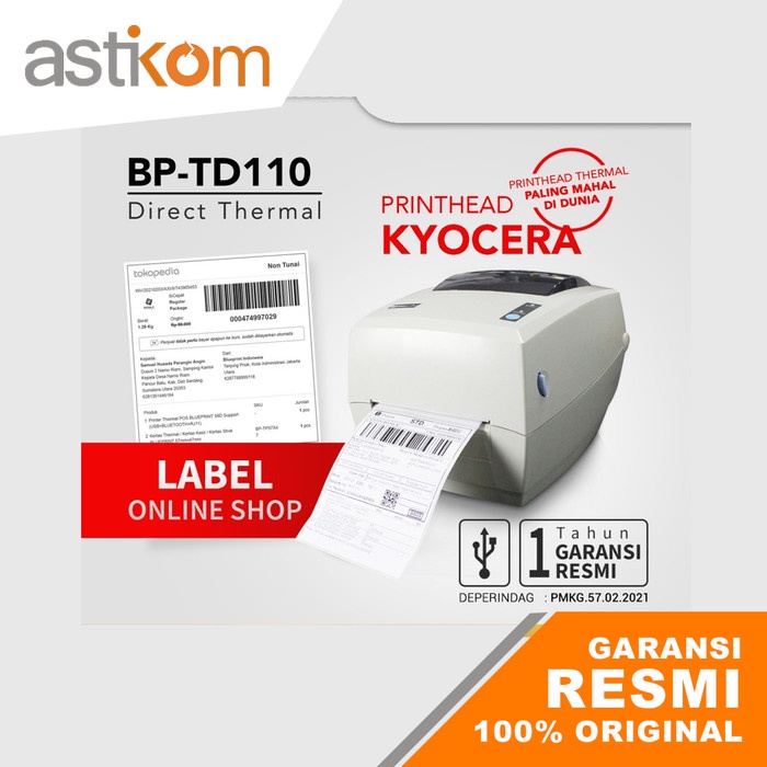 Jual Printer Thermal Printer Label Resi A6 BLUEPRINT TD110 | Shopee ...