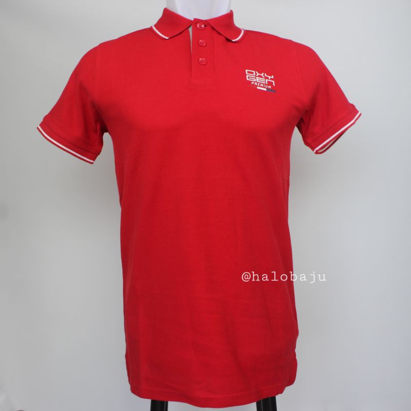 Jual OXYGEN DENIM | 107-218231 | Kaos Kerah Oxygen / Polo Oxygen Merah ...