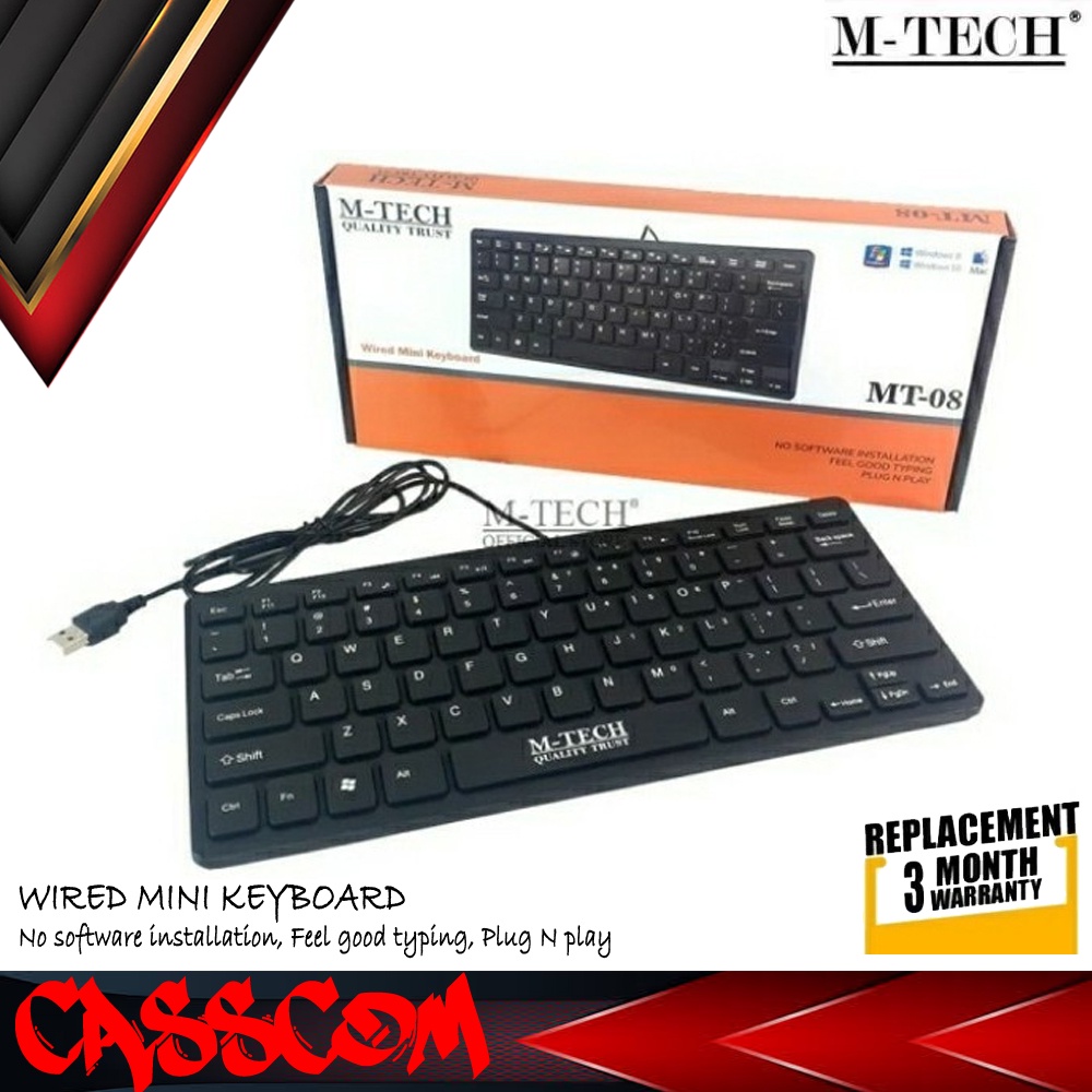 Jual Keyboard Mini M-Tech MT-08 External Mini Keyboard Usb Wired ...