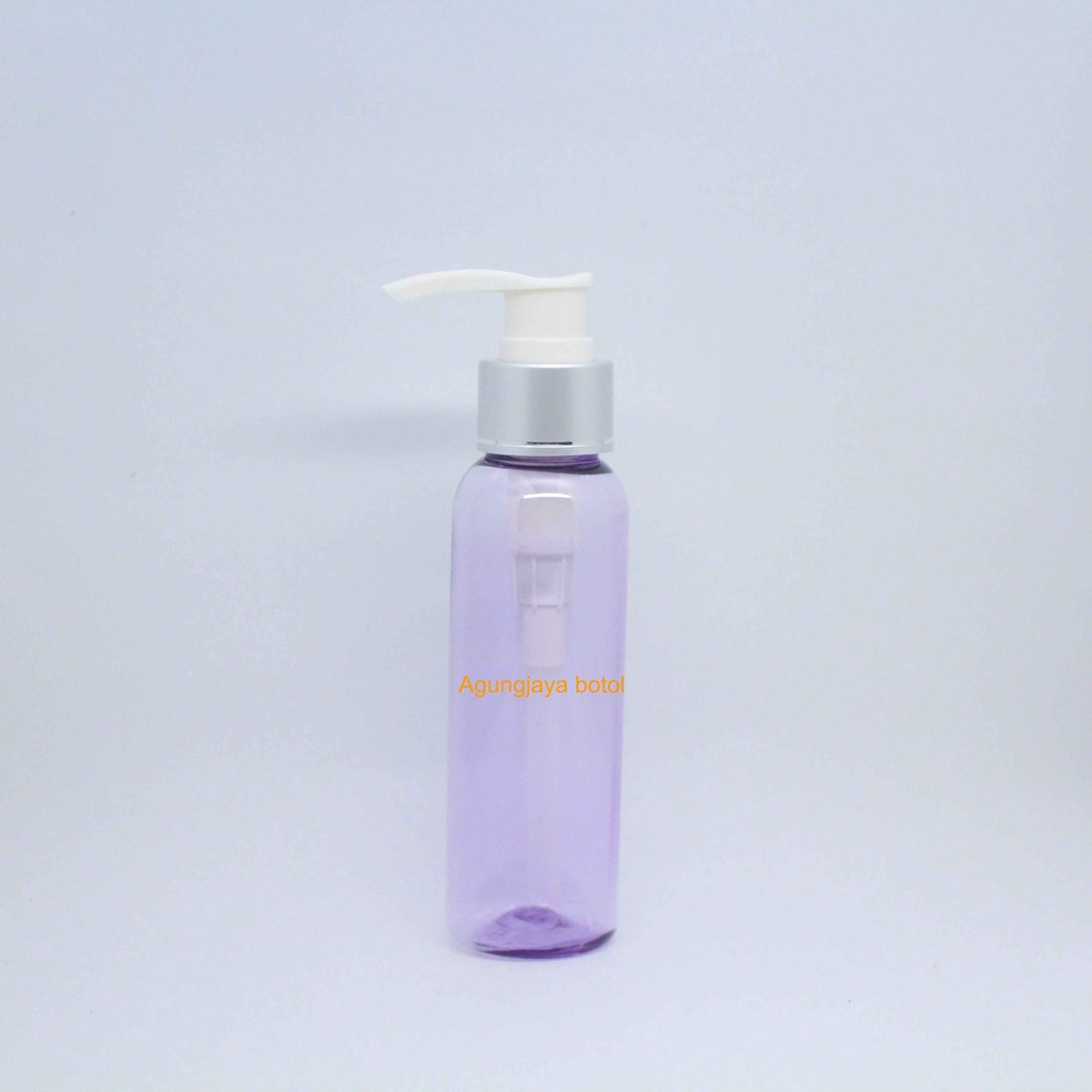 Jual Botol Pet 100 Ml Br Ungu Tutup Pump Lotion / Botol Plastik / Botol ...