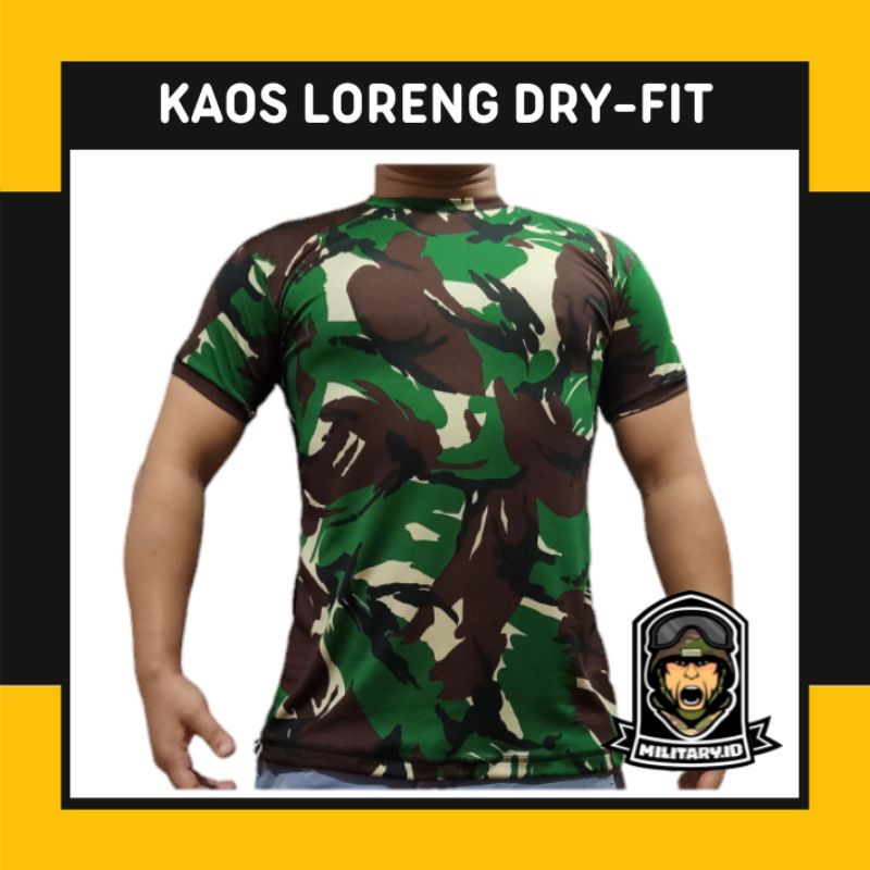 Jual KAOS LORENG DRYFIT MALVINAS TNI | Shopee Indonesia