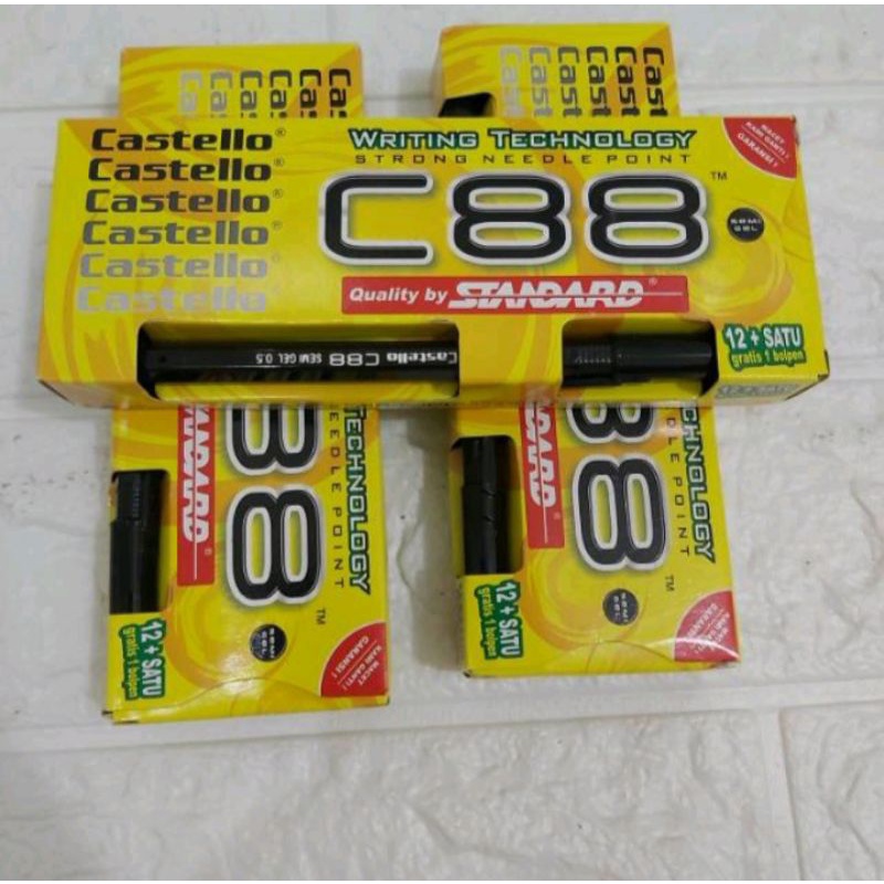 Jual pulpen castello C88 by standar hitam (lusinan) | Shopee Indonesia