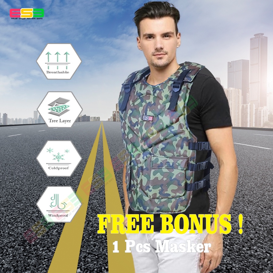 Jual Rompi Motor Anti Angin Loreng All Size Rompi Motor Pelindung Dada ...