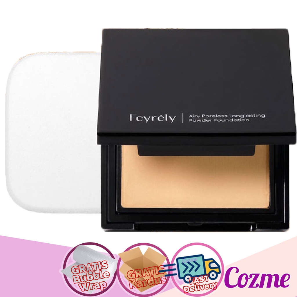 Jual FEYRELY Airy Poreless Longlasting Powder Foundation | Shopee Indonesia